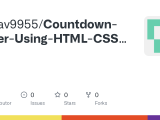 Github Rishav9955 Countdown Timer Using Html Css And Javascript