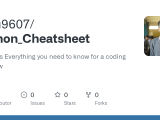Github Guru9607 Python Cheatsheet Contains Everything You Need To