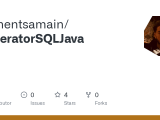 Github Clementsamain Generatorsqljava