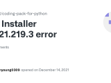 Installer V2021 219 3 Error Issue 41 Microsoft Coding Pack For