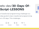 Github Saintpvul 30 Days Of Javascript Lessons 30 Days Of Javascript