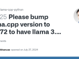Please Bump Llama Cpp Version To B3472 To Have Llama 3 1 Support