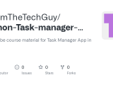 Github Psalmthetechguy Python Task Manager App Code A Youtube Course
