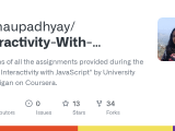 Github Prithaupadhyay Interactivity With Javascript Solutions Of All