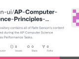 Github Gman Ui Ap Computer Science Principles Performance Tasks