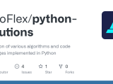 Github Algoflex Python Solutions Collection Of Various Algorithms
