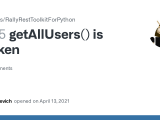 Getallusers Is Broken Issue 175 Rallytools