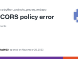 Cors Policy Error Issue 11 Codebasics Python Projects Grocery