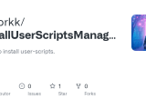 Github Devorkk Installuserscriptsmanager Guide To Install User