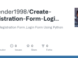 Github Satender1998 Create Registration Form Login Form Using Python