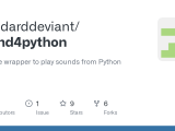 Github Standarddeviant Sound4python A Simple Wrapper To Play Sounds