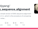 Github Freddyyang Dna Sequence Alignment This Is A Simple Version Of