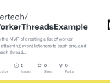 Github Carvertech Jsworkerthreadsexample Displays The Mvp Of
