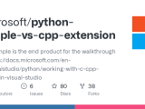 Github Microsoft Python Sample Vs Cpp Extension This Sample Is The