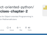 Github Object Oriented Python Exercises Chapter 2 Exercises For