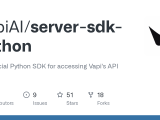 Github Vapiai Server Sdk Python The Official Python Sdk For