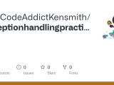 Github Javacodeaddictkensmith Exceptionhandlingpractice