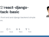Github Gaz22 React Django Fullstack Basic React Js Front End And