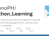Github Feenoph Python Learning This Is In Order To Document My