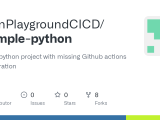 Github Altenplaygroundcicd Example Python Simple Python Project With