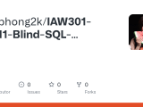 Github Conphong2k Iaw301 Lab11 Blind Sql Injection Error Sql