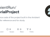 Github Ambientrun Tutorialproject The Source Code Of The Project