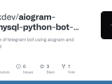 Github Hvckdev Aiogram Aiomysql Python Bot Example Example Of