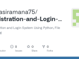 Github Thulasiramana75 Registration And Login System Using Python