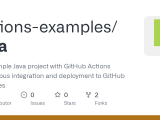 Github Actions Examples Java An Example Java Project With Github