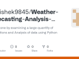Github Abhishek9845 Weather Forecasting Analysis Using Python This
