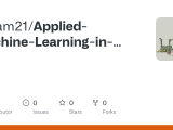 Github Sugam21 Applied Machine Learning In Python