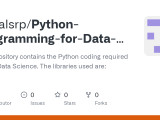 Github Kunalsrp Python Programming For Data Science The Repository