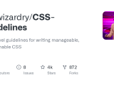 Github Csswizardry Css Guidelines High Level Guidelines For Writing