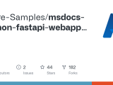 Github Azure Samples Msdocs Python Fastapi Webapp Quickstart