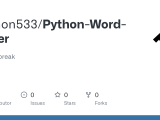 Github Python533 Python Word Order Python Break