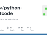 Github Fspv Python Leetcode Python Client For Leetcode Api