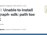 Unable To Install Msgraph Sdk Path Too Long Issue 338