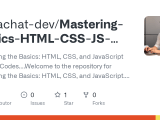 Releases Worachat Dev Mastering Basics Html Css Js Tutorial Codes