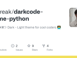 Github Yemreak Darkcode Theme Python ајј гѓ ајѕгѓ Dark Light Theme For