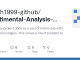 Github Lalith1999 Github Sentimental Analysis Using Python This Is