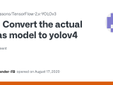 Convert The Actual Keras Model To Yolov4 Issue 34 Pythonlessons