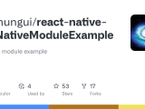 Github Liuchungui React Native Bgnativemoduleexample A Native Module