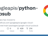 Github Googleapis Python Pubsub