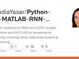 Github Claudiayasar Python And Matlab Rnn Lstm Model For Prediction