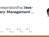 Github Wishwaprabodha Java Library Management System