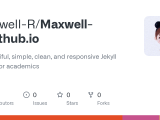 Github Maxwell R Maxwell R Github Io A Beautiful Simple Clean And