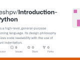 Github Brajeshpv Introduction To Python Python Is A High Level