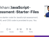 Github Qaifikhan Javascript Assessment Starter Files This Is The