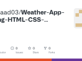 Github Mdsaad03 Weather App Using Html Css Javascript With Source Code