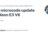 Microcode Update For Xeon E3 V6 Issue 41 Intel Intel Linux